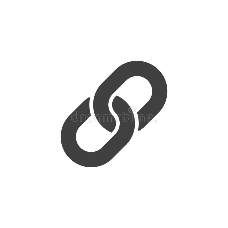 A chain link vector icon stock illustration. Illustration of flat ...