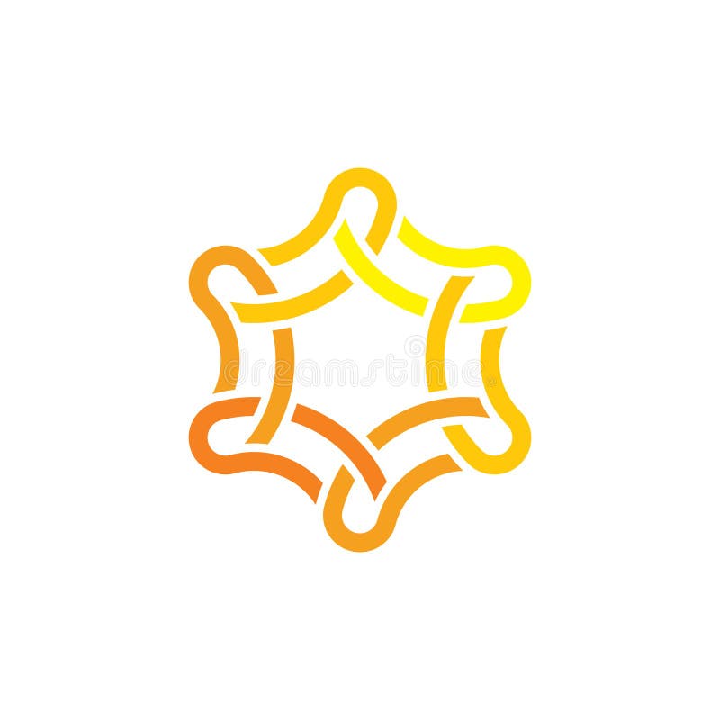 Chain Link Yellow Star Logo Vector Icon Stock Vector - Illustration of ...