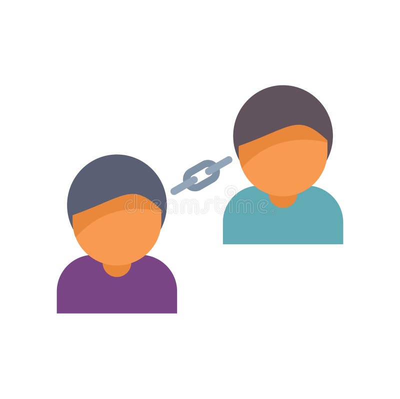 Chain Linking Two People Representing Connection Concept Stock ...