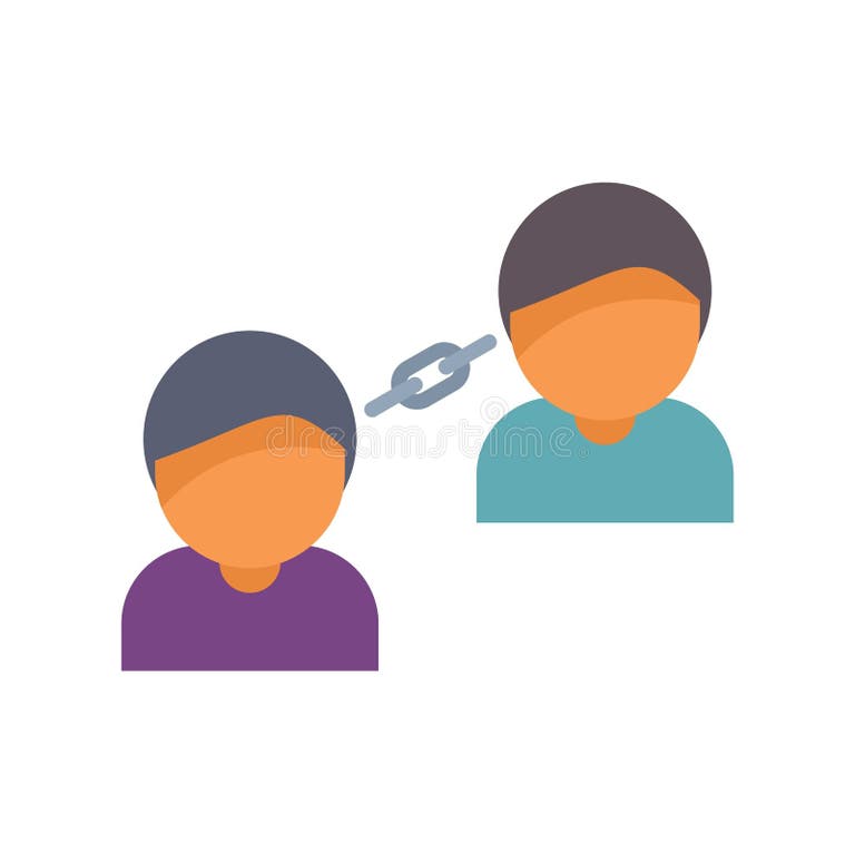 Chain Linking Two People Representing Connection Concept Stock ...