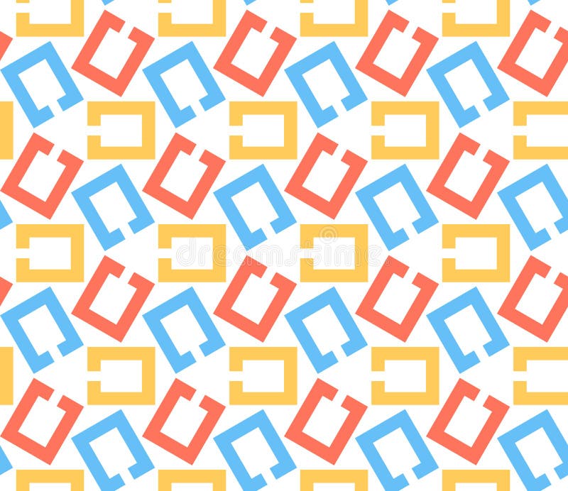 Chain Links, Abstract Geometric Seamless Pattern. Stock Vector ...