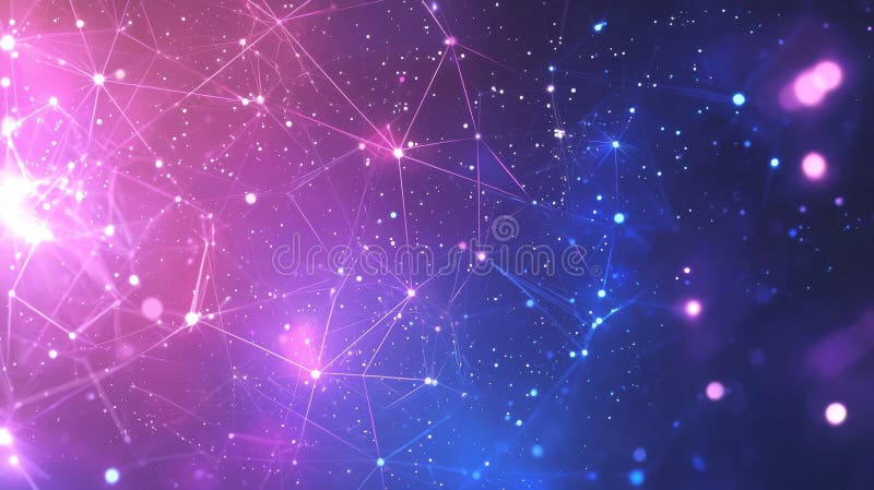 Chain Links Abstractly Illustrated on a Cosmic Backdrop Using Points ...