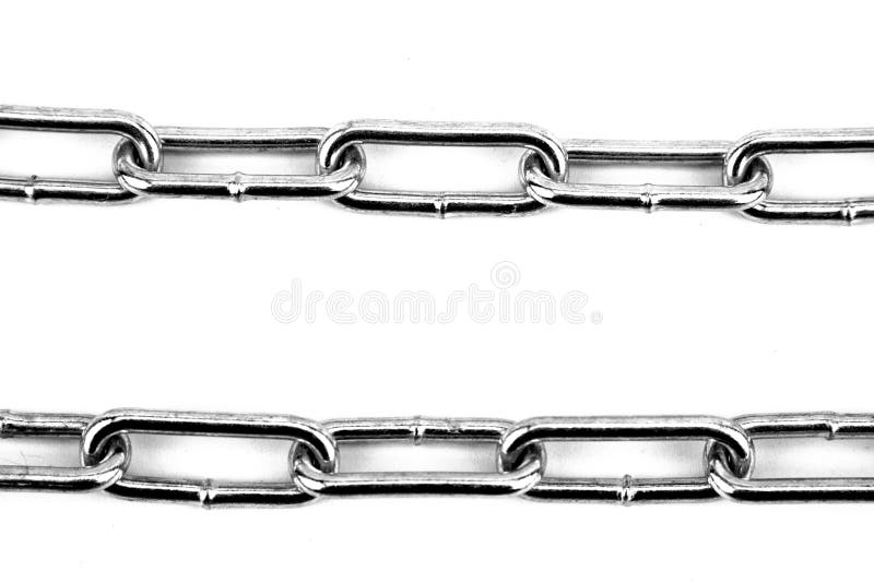 Steel Chains Isolated on a White Background Stock Image - Image of ...