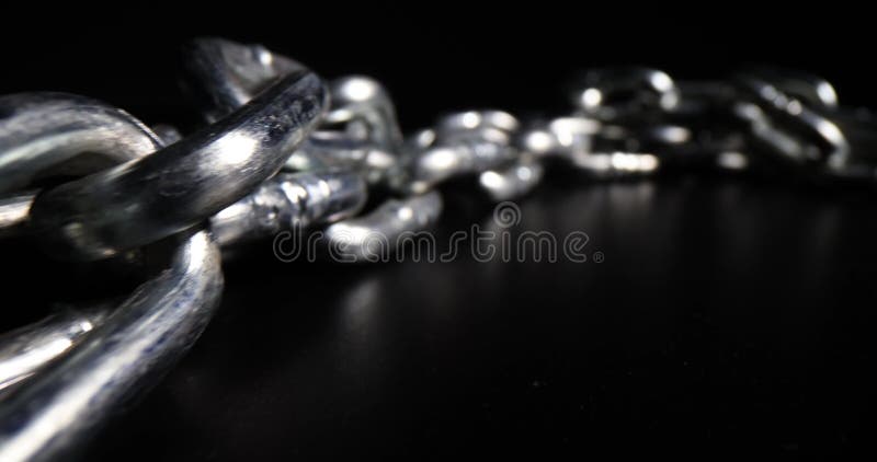 Metal Chain on Black Background with Backlight Stock Video - Video of ...