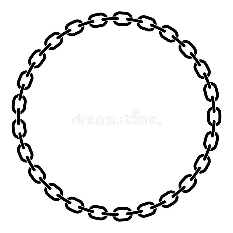 Chain Links in a Prefect Circle Isolated Vector Illustration Stock ...