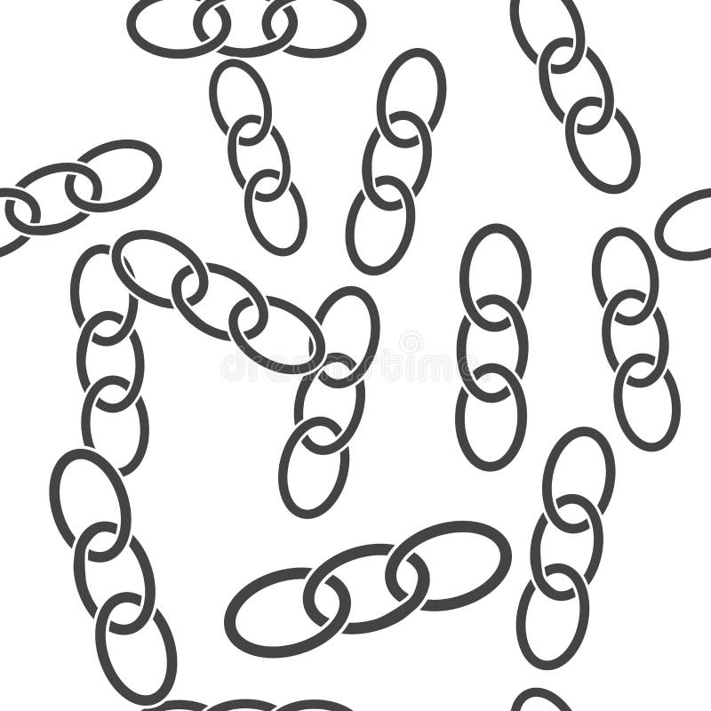 Chain, Chain Links Seamless Pattern on a White Background Stock Vector ...