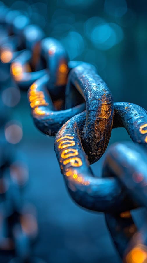 Chain Links Together, Chain is Symbol of Trust and Reliability Stock ...