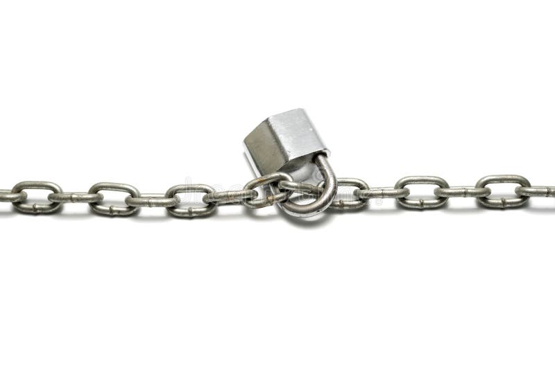 Chain and Lock Closed Door Locked and Secure Safe Stock Image - Image ...