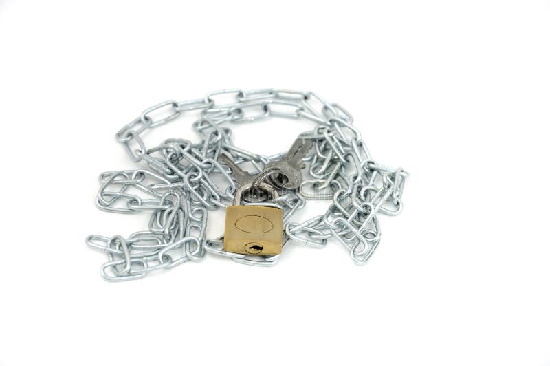 Chain with lock and key stock image. Image of superb - 12034235