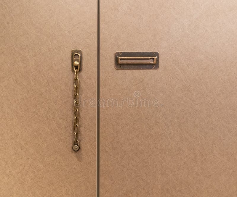 Chain for Locking the Door in the Open State Stock Image - Image of ...