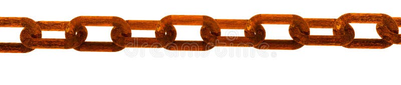 Chain Long Rust Rusty Isolated Metalic Old - 3d Rendering Stock Image ...