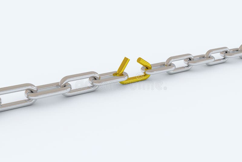 Chain - Lose Link stock photo. Image of colours, save, links - 36178