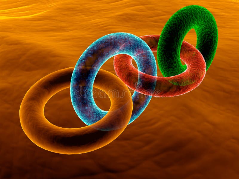 Chain made of cell colors stock illustration. Illustration of cells ...