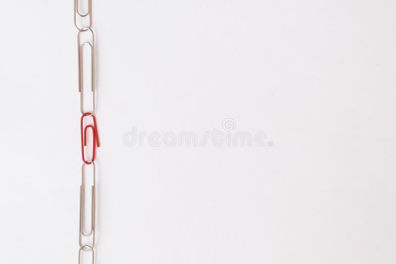 Chain Made of Paper Clips Meaning Teamwork and Cooperation Stock Image ...