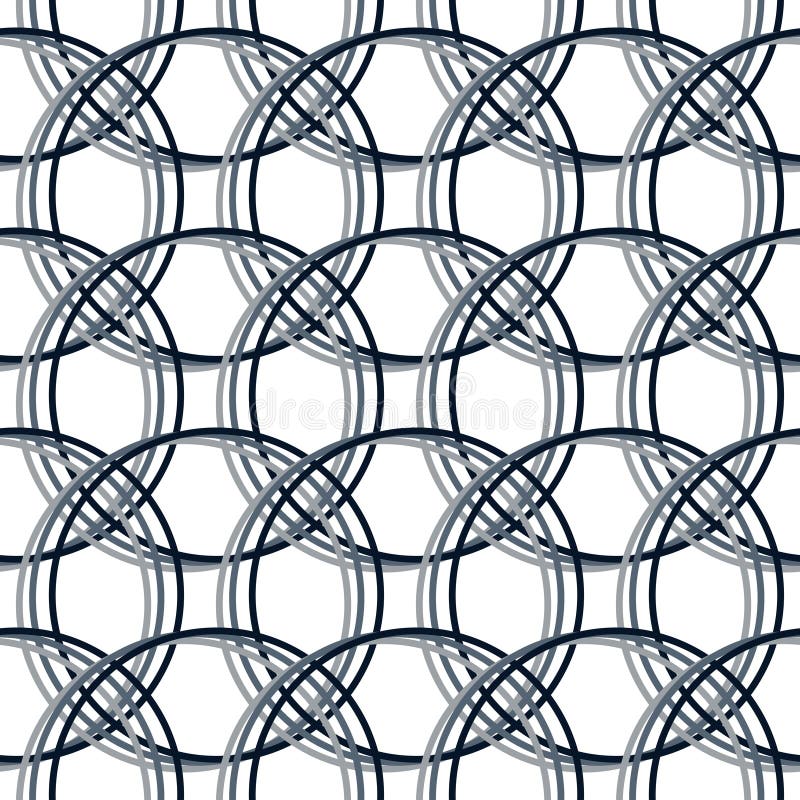 Chain Mail, Ring or Circles Trance Seamless Pattern. Cell Effect ...