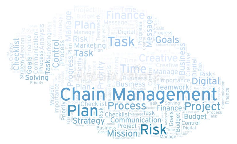 Chain Management Word Cloud, Made with Text only. Stock Illustration ...