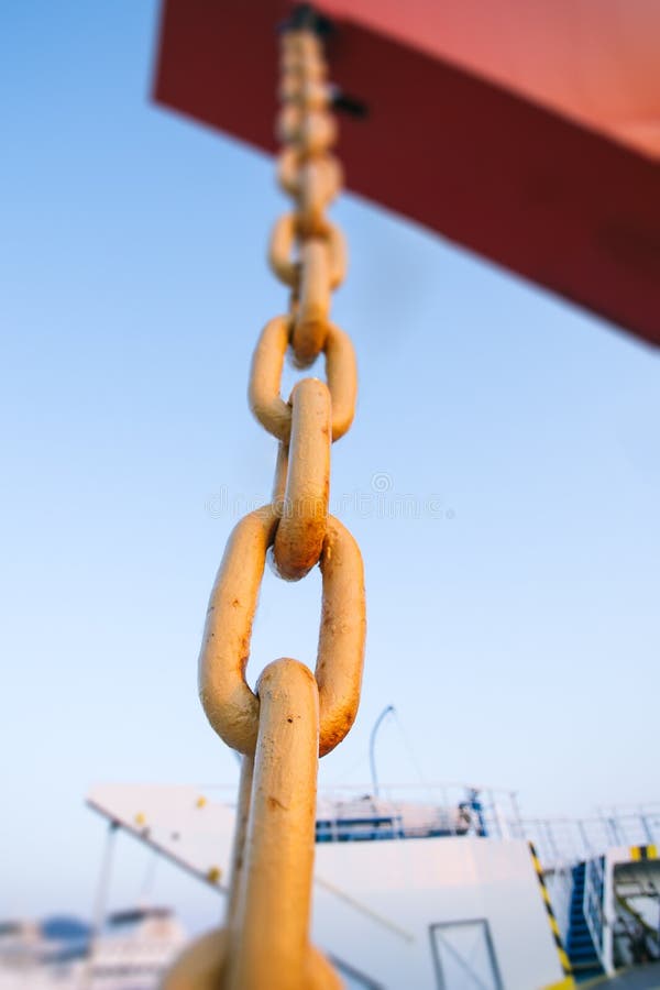 Chain in marina picture stock photo. Image of shipyard - 68470784