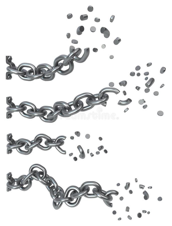 Chain Metal Break Attached Side Stock Illustration - Illustration of ...