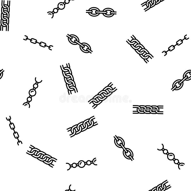 Chain Metal Connection Link Vector Seamless Pattern Stock Vector ...