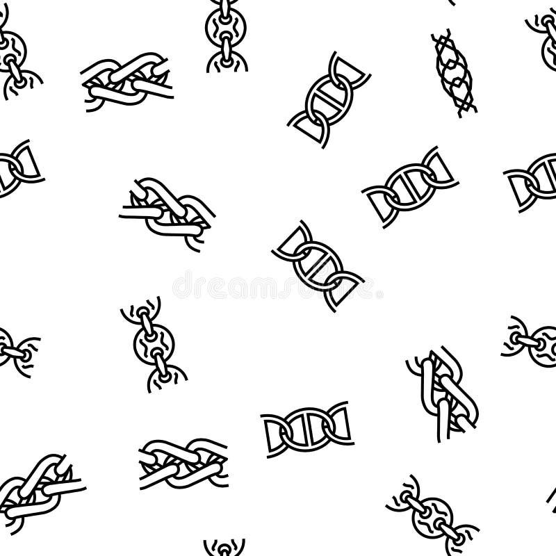 Chain Metal Connection Link Vector Seamless Pattern Stock Vector ...