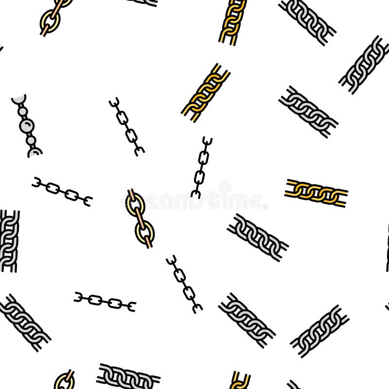 Chain Metal Connection Link Vector Seamless Pattern Stock Illustration ...