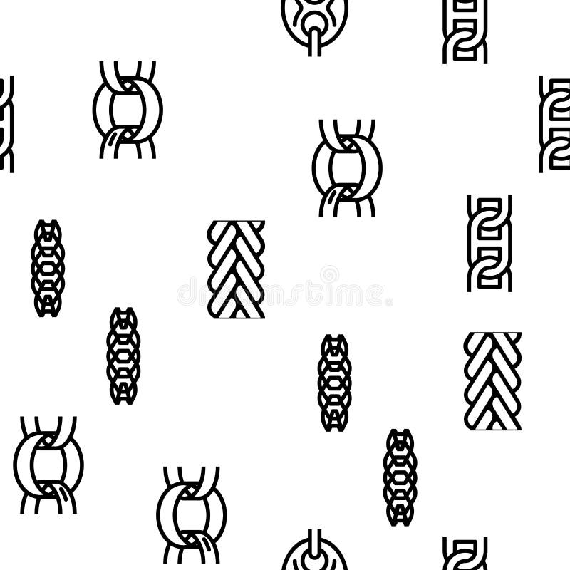 Chain Metal Link Vector Seamless Pattern Stock Illustration ...