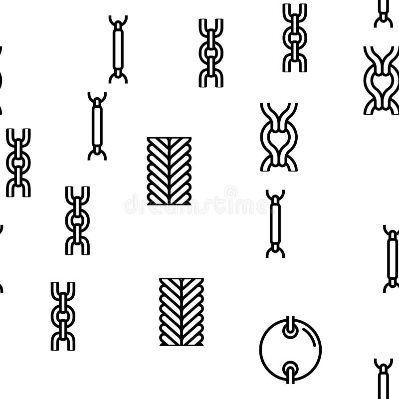 Chain Metal Link Vector Seamless Pattern Stock Vector - Illustration of ...