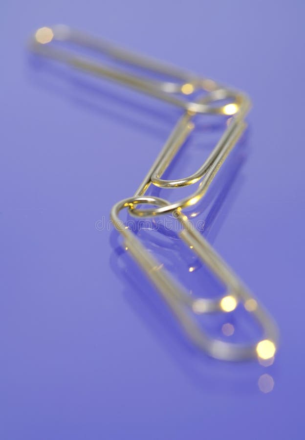 Paperclip chain stock image. Image of linked, blue, join - 3542347