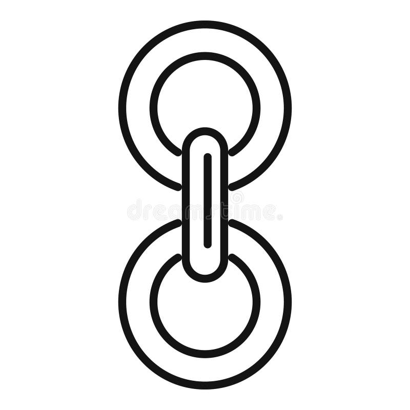 Chain Object Icon Outline Vector. Web Link Stock Vector - Illustration ...