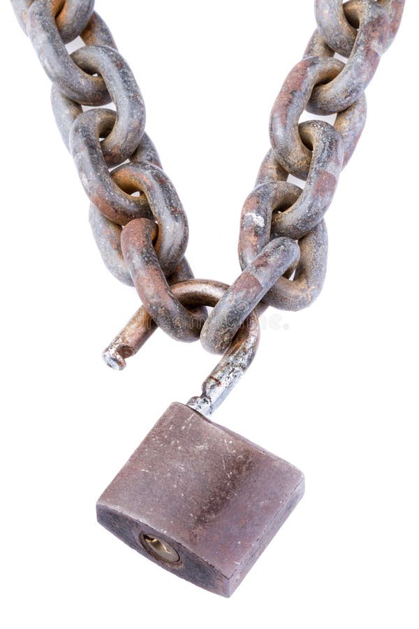 Chain and padlock stock image. Image of steel, closeup - 34400633