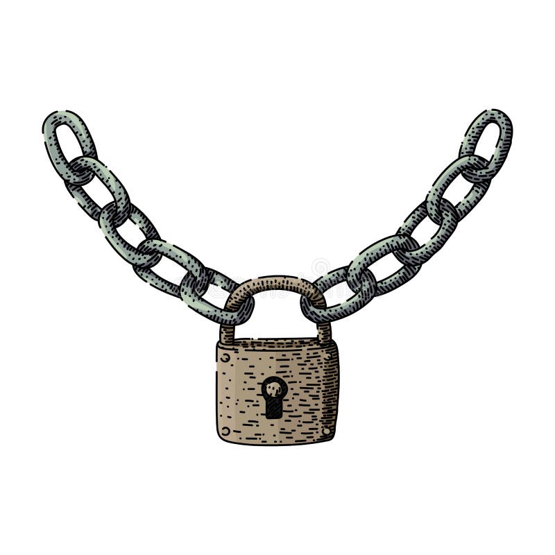 Chain Padlock Sketch Hand Drawn Vector Stock Vector - Illustration of ... Chain Padlock Sketch Hand Drawn Vector Stock Vector - Illustration of ...