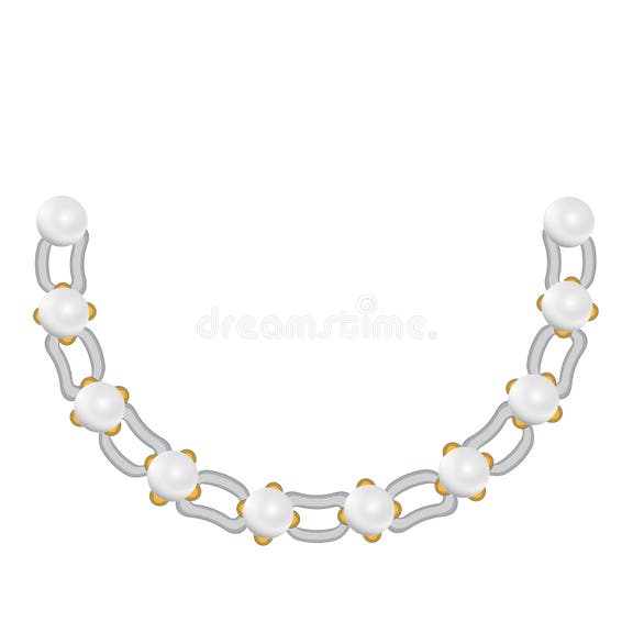 Chain with Pearls Art Drawn Stock Vector - Illustration of beauty ...