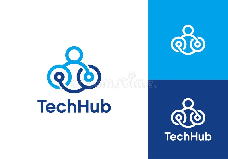 Chain People Logo. Tech Hub Human Vector Design Stock Vector ...