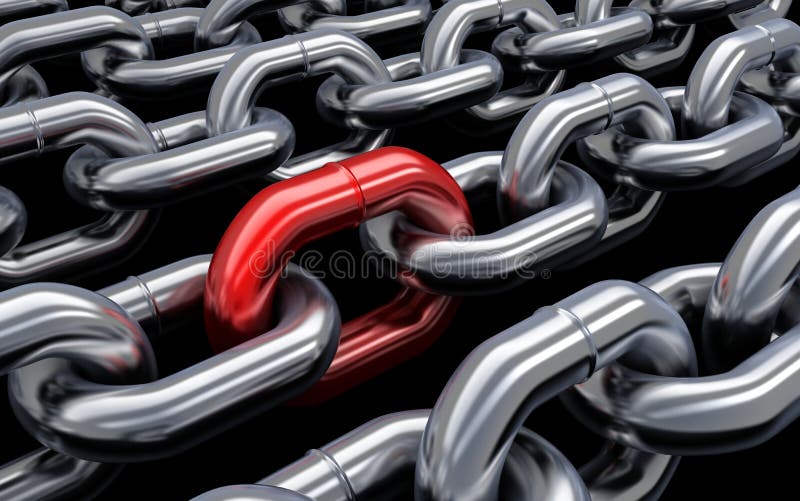 Chain red stock illustration. Illustration of chain, link - 41053758