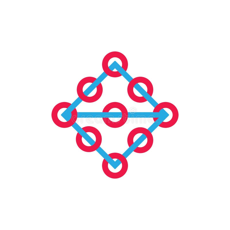 Connected symbol and icos. stock illustration. Illustration of ...