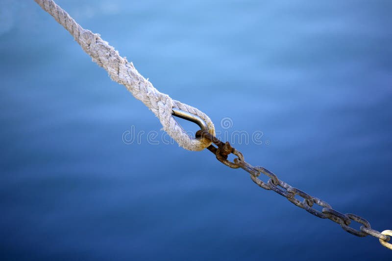 Chain and rope stock image. Image of chain, mooring, rust - 22926395