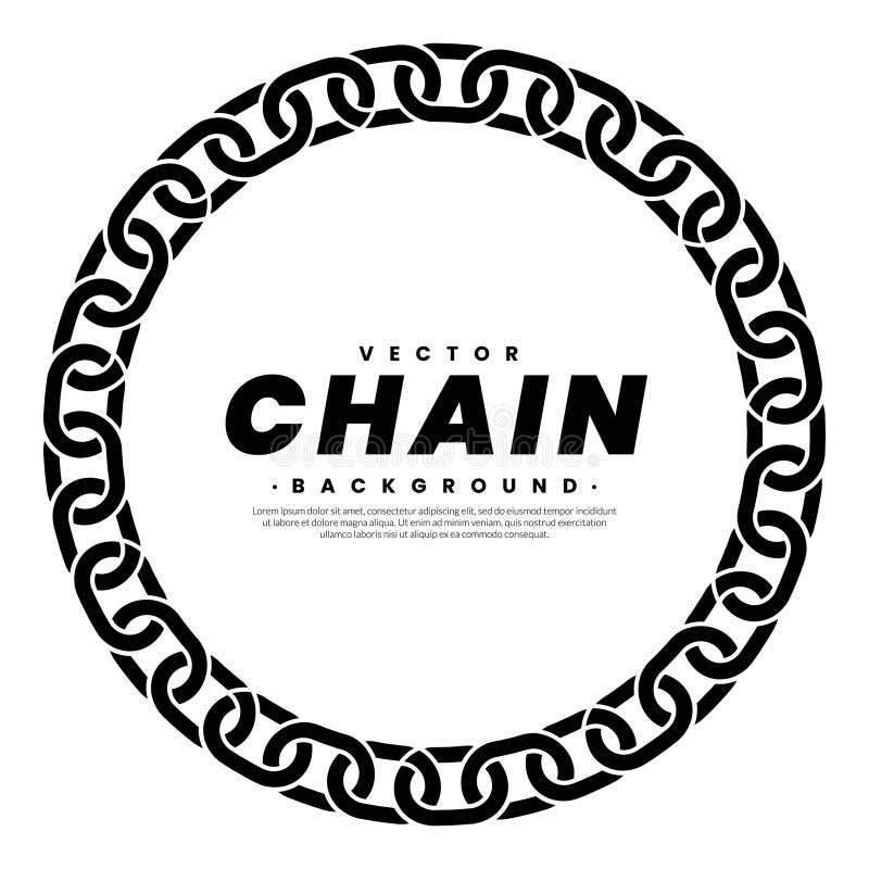 Chain Round Frame. Circle Necklace. Border Frames Stock Vector ...