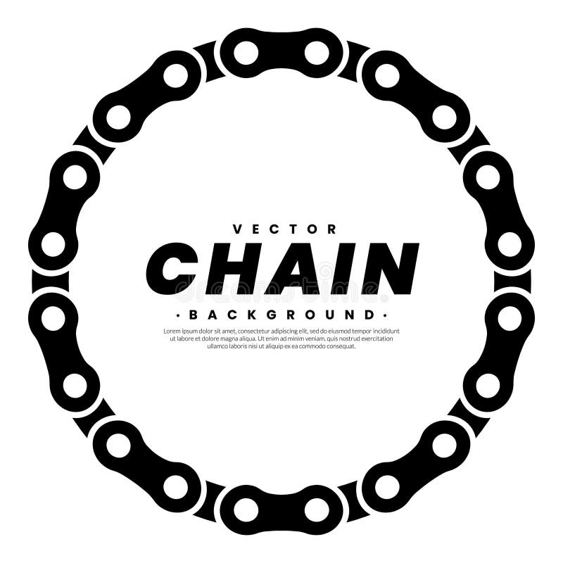 Chain Round Frame. Circle Necklace. Chainlet Design Element. Border ...