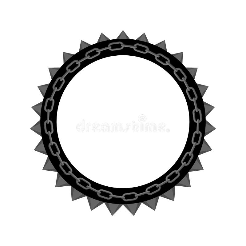 Chain Round Frame Isolated. Collar for Aggressive Dogs Stock Vector ...
