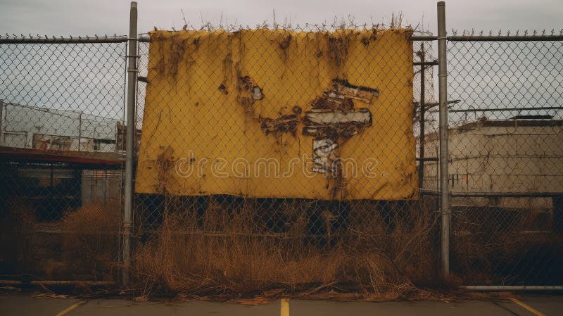 Chain rusty yellow sign stock image. Image of hangs - 373883559