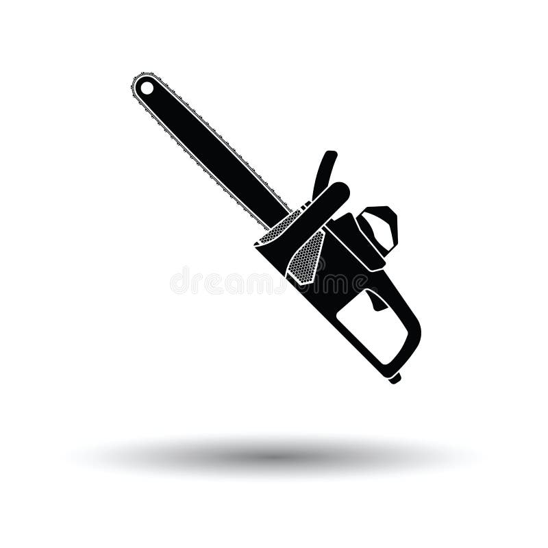 Chain saw icon stock vector. Illustration of concept - 124251790