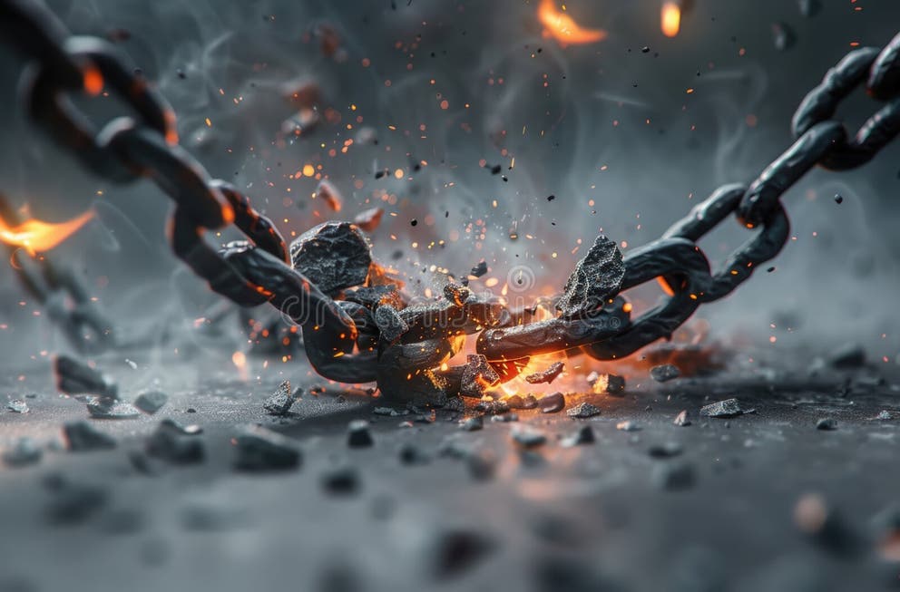 A Chain Fractures with an Explosive Force, Representing the Desire To ...