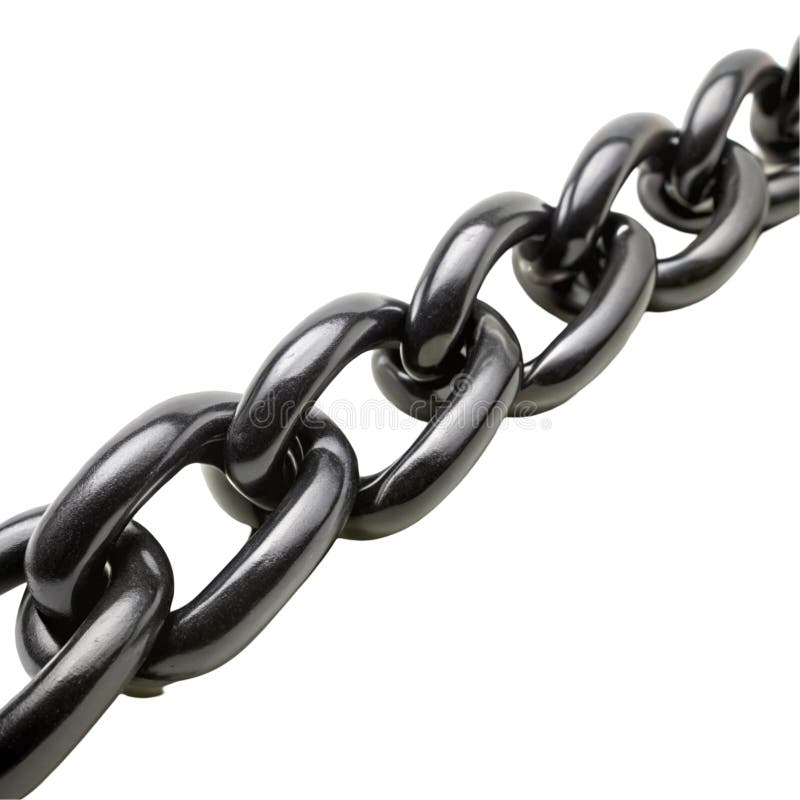 Chain Shown in Black Isolated on White Background Stock Illustration ...