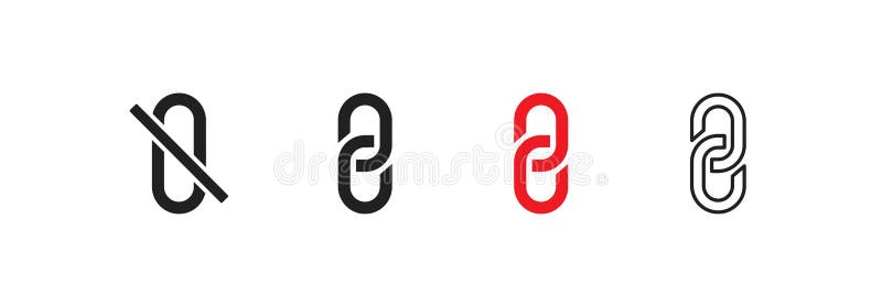 Chain, Simple Icon Set. Link Isolated Concept Stock Vector ...