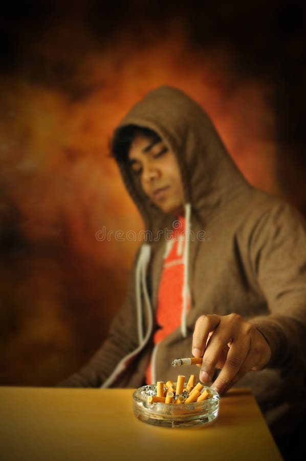Chain smoker stock image. Image of cancer, addiction - 12346517