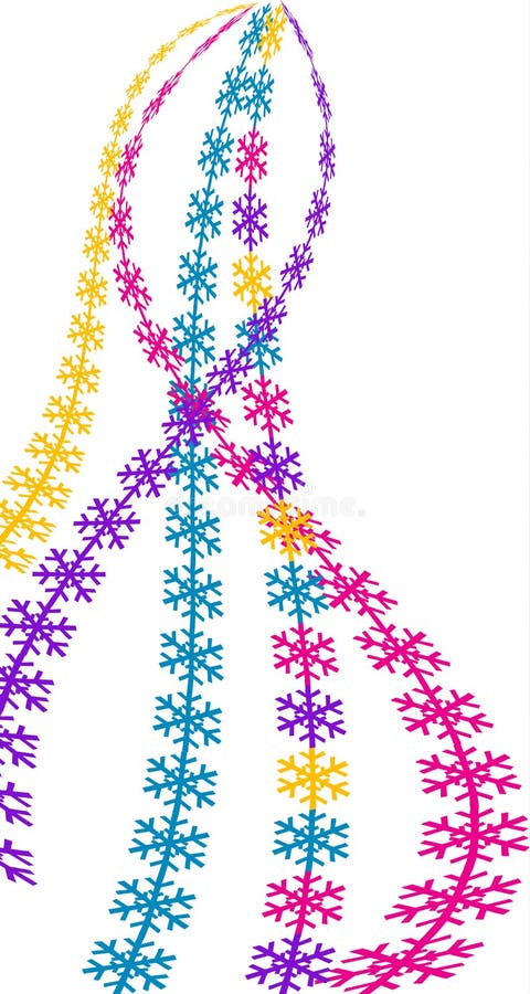 Chain of snowflakes stock vector. Illustration of shape - 11476467