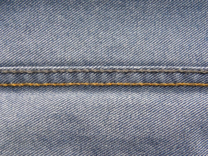 Chain stitch on blue jeans stock photo. Image of clothing - 146010542