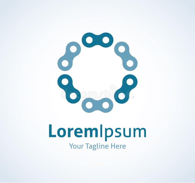 Chain Strength Circle Industrial Logo Icon Stock Illustration ...