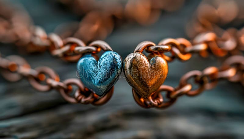 The Unbreakable Bond of Love Two Hearts Connected by a Chain ...