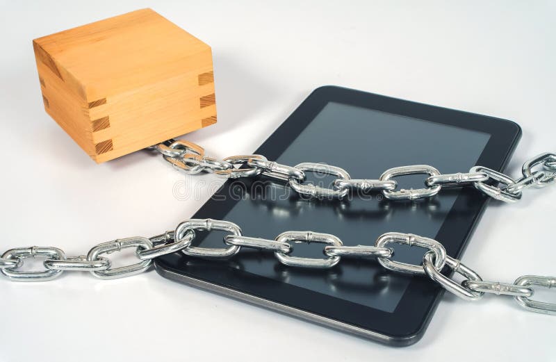 Chain on Tablet Concept New Business Technology Stock Photo - Image of ...